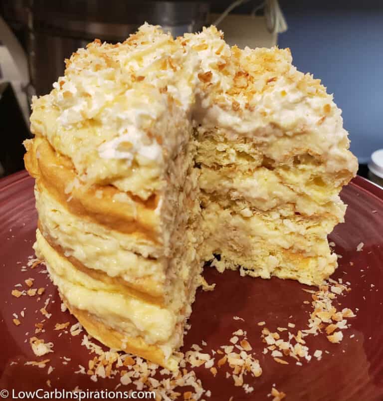 Coconut Cream Cake Chaffle Recipe - Low Carb Inspirations