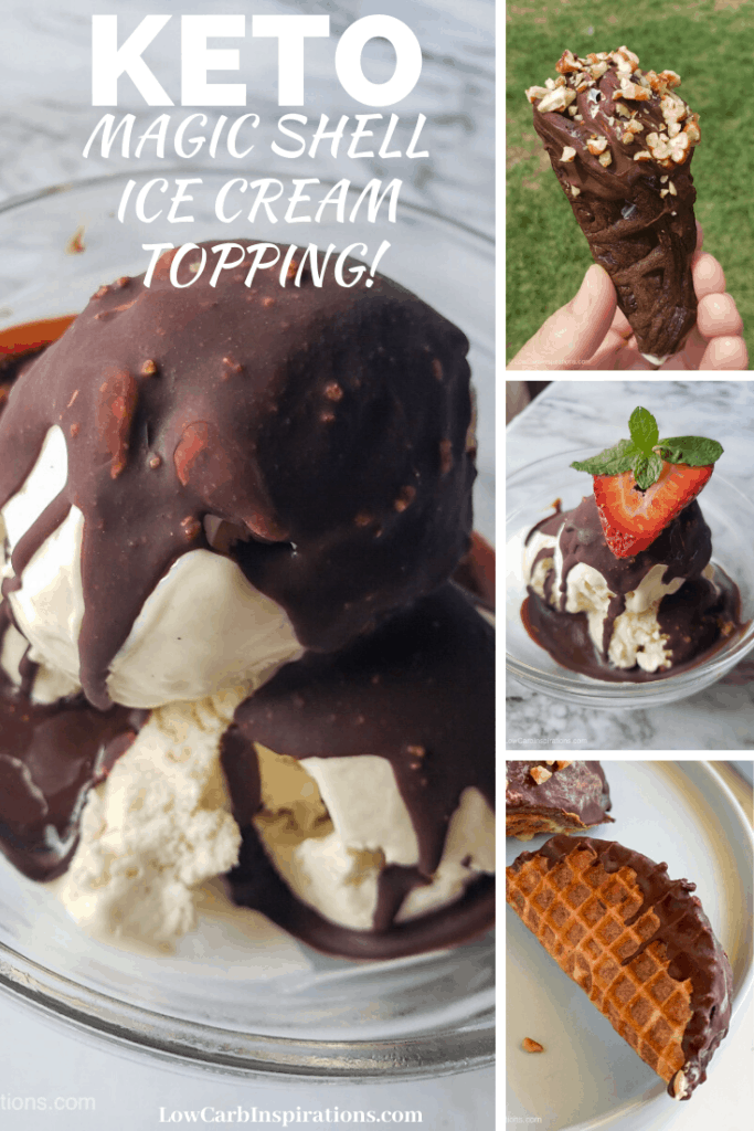 Keto Magic Shell Ice Cream Topping Recipe (chocolate topping) - Low ...