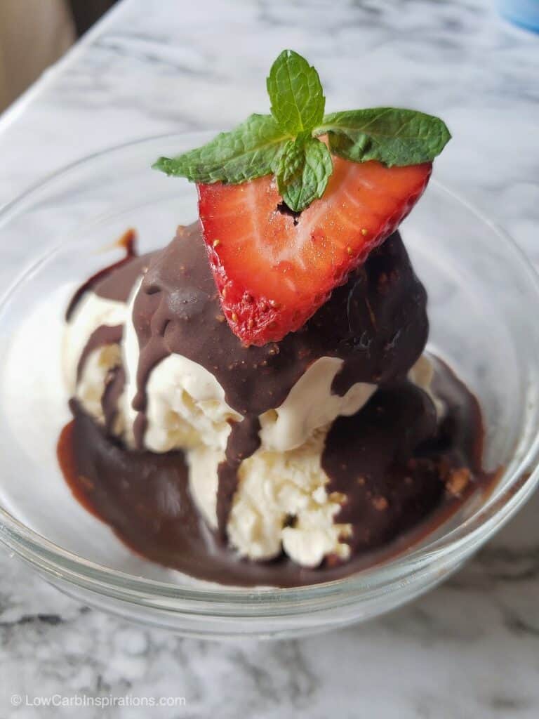 Keto Magic Shell Ice Cream Topping Recipe (chocolate topping) - Low ...