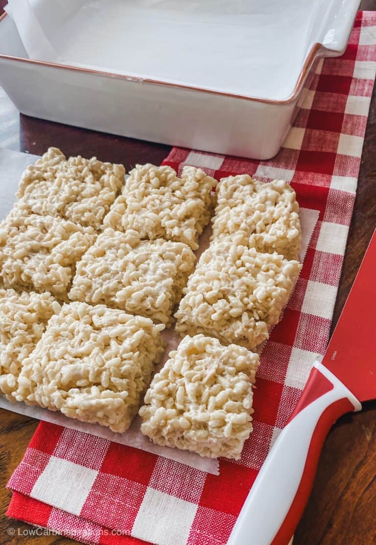 Keto Rice Crispy Treats Recipe (sugar free) - Low Carb Inspirations