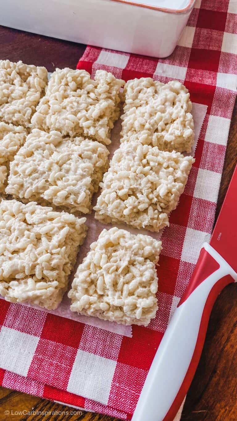 Keto Rice Crispy Treats Recipe (sugar free) - Low Carb Inspirations