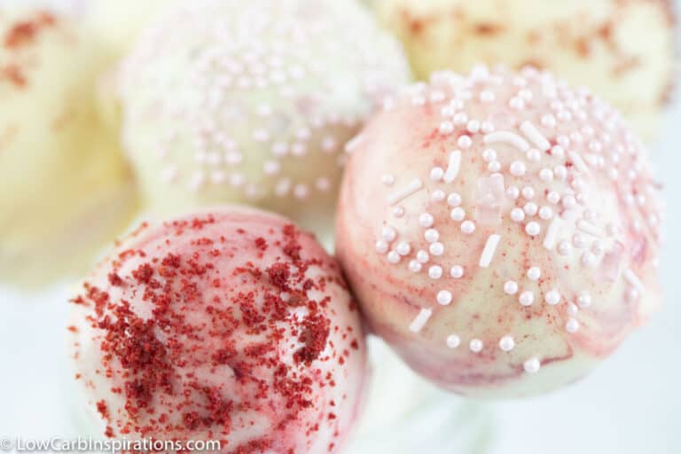 Keto Red Velvet Cake Pop Recipe - Low Carb Inspirations