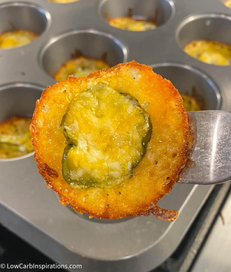 How to Make Crispy Cheese Pickle Chips - Low Carb Inspirations