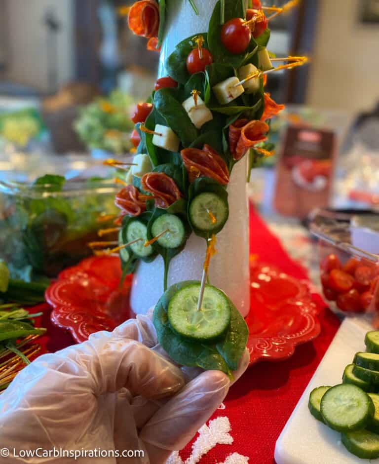 Charcuterie Tree (step by step instructions) - Low Carb Inspirations