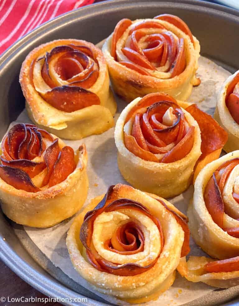 Keto Pepperoni Pizza Roses - Low Carb Inspirations