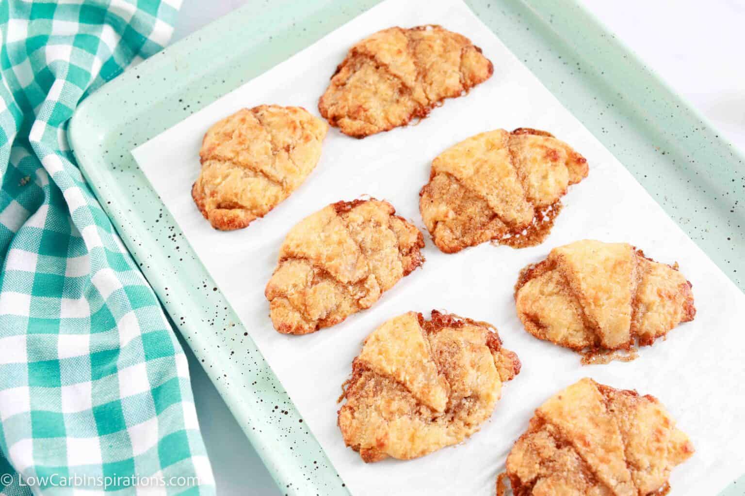 Healthy Cinnamon Croissants with icing - Low Carb Inspirations